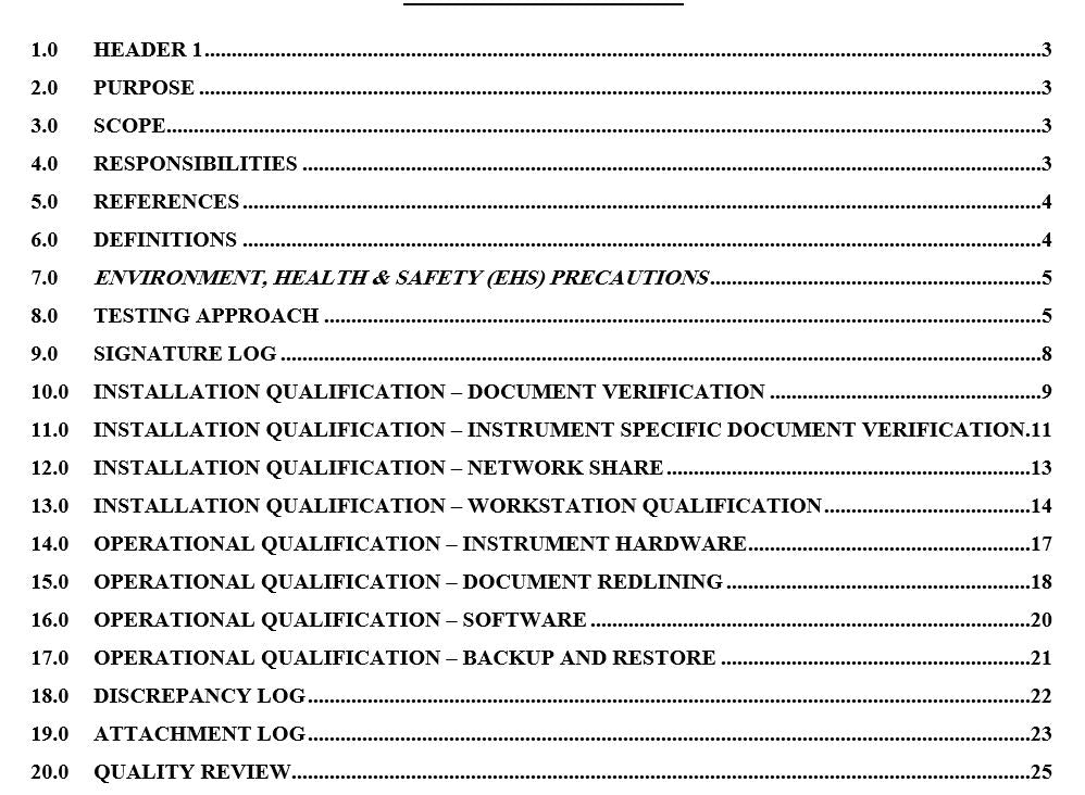 Validation Protocol template - IQ and OQ – GMPWebSource