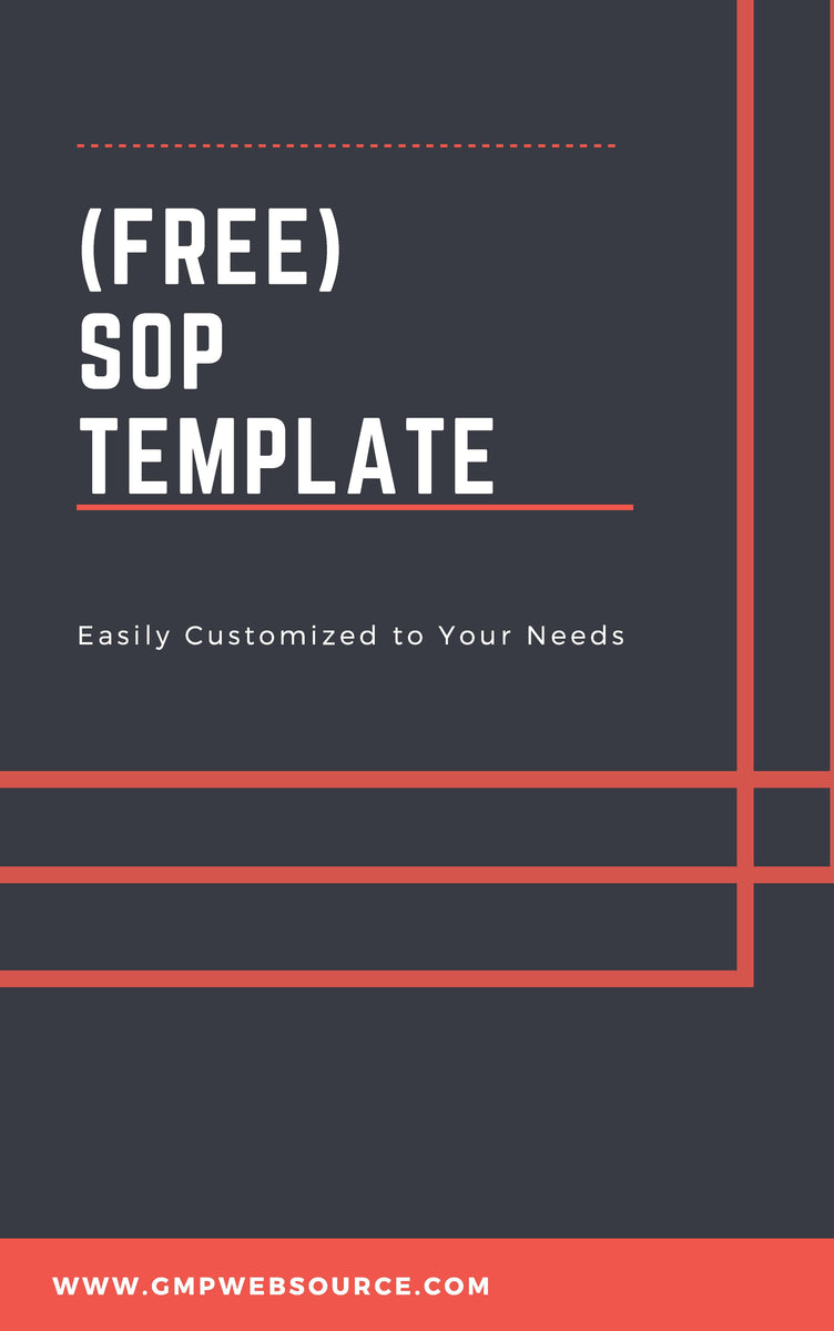 Standard Operating Procedure (SOP) Template (Free) – GMPWebSource
